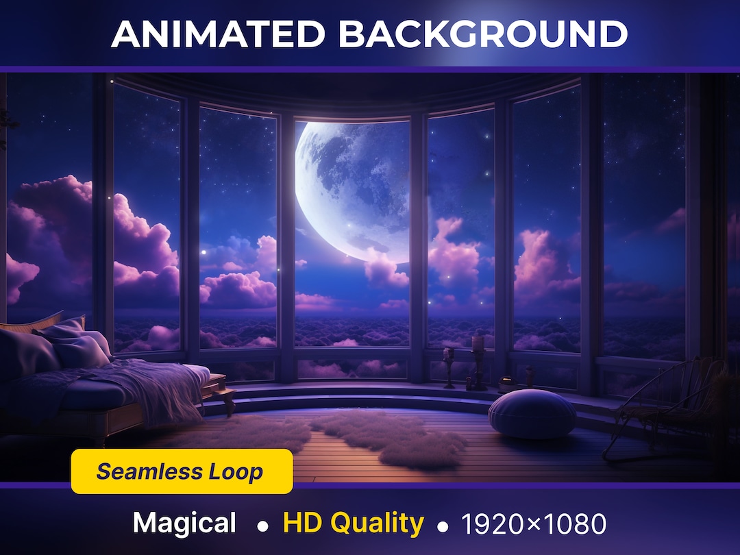 Animated Virtual Background Magical Twitch Overlay Looped Vtuber ...