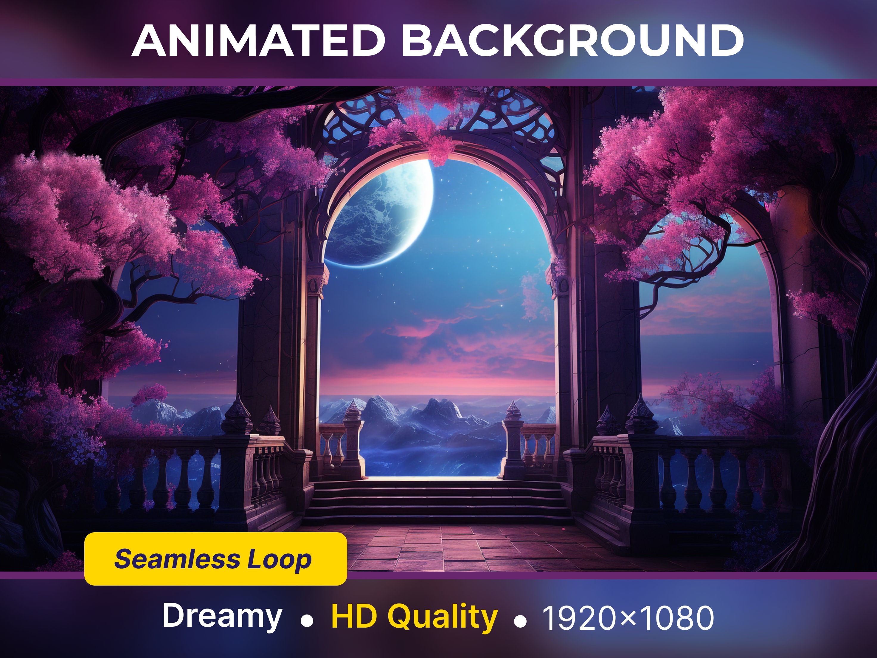 Animated Twitch Overlay Dreamy Twitch Screen Looped Vtuber Twitch Scene ... Animated Twitch Overlay Dreamy Twitch Screen Looped Vtuber Twitch Scene ...