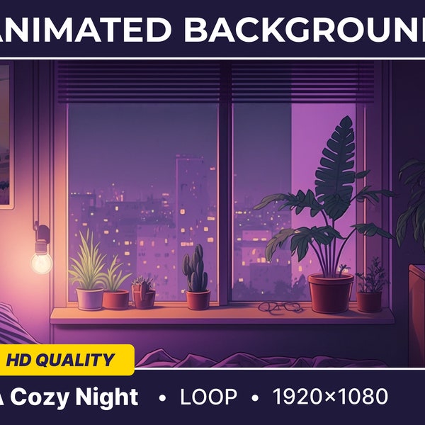 Lofi Animated Background - Etsy