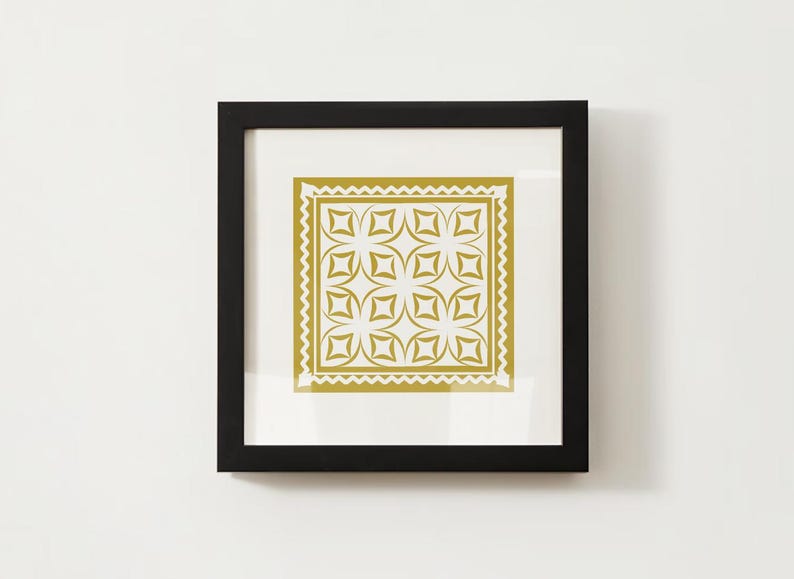 Beautiful Ralli Art Print - Abstract, Geometric Wall Art Inspired by ...