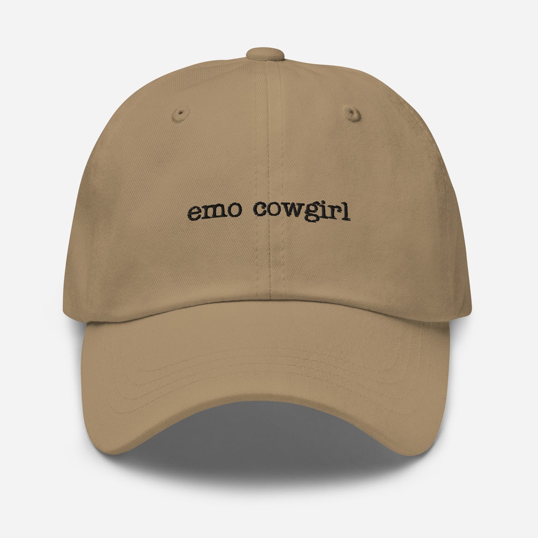 Emo Cowgirl Embroidered Ball Cap, With Black Embroidery Thread - Etsy