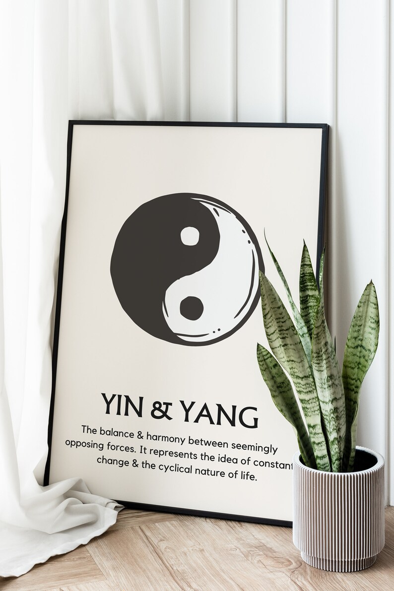 Yin Yang Zen Wall Art printable Zen Symbol Digital Download - Etsy