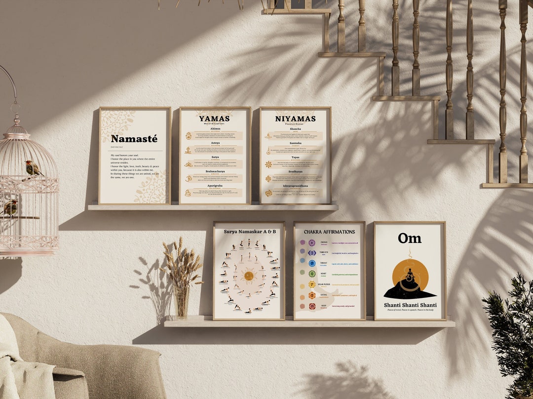 Spiritual Yoga Poster | Printable Wall Decor | Set of 6 | Instant ...