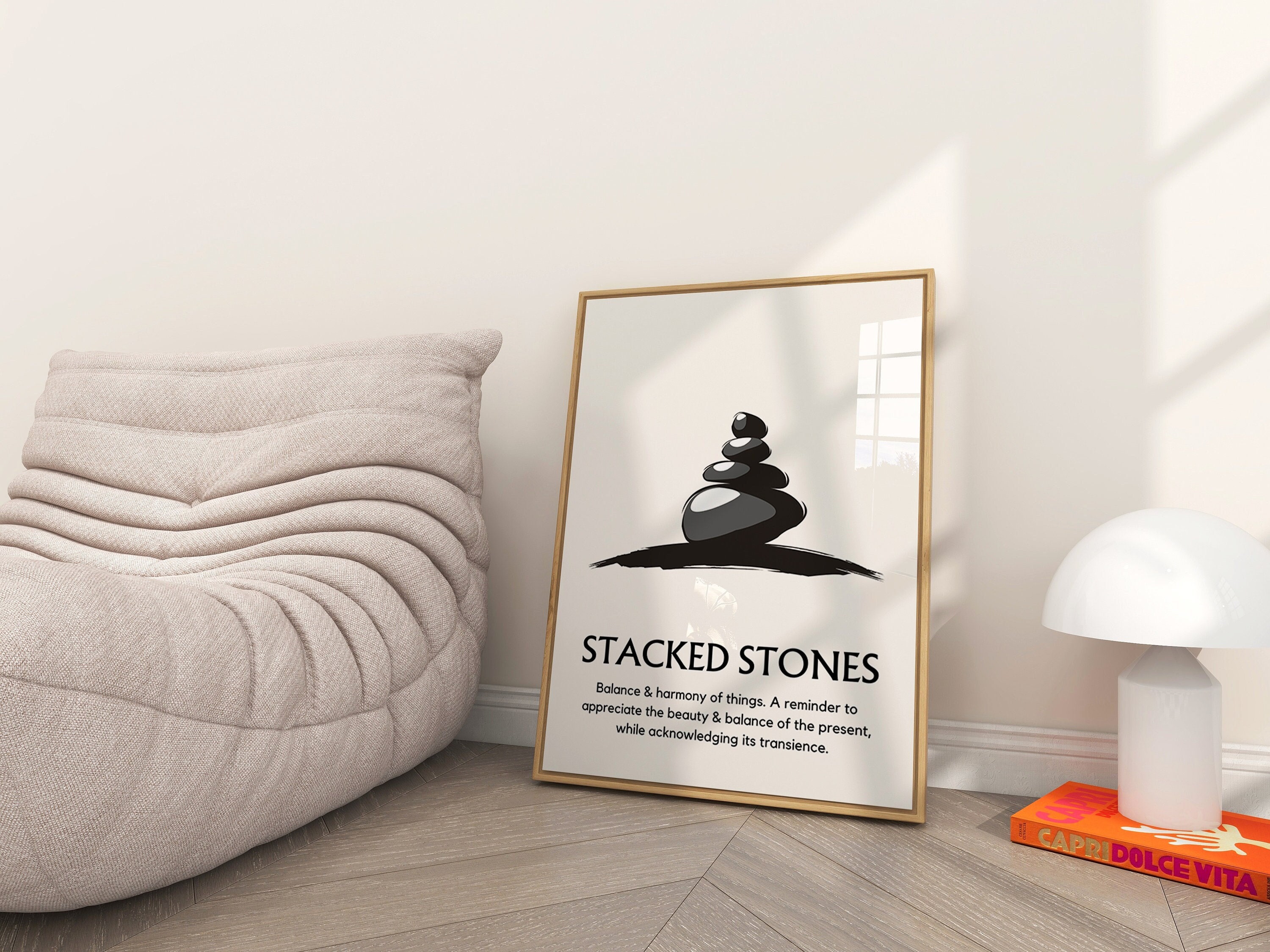 Stacked Stones Zen Wall Art Printable Zen Symbol Digital Download Stone ...