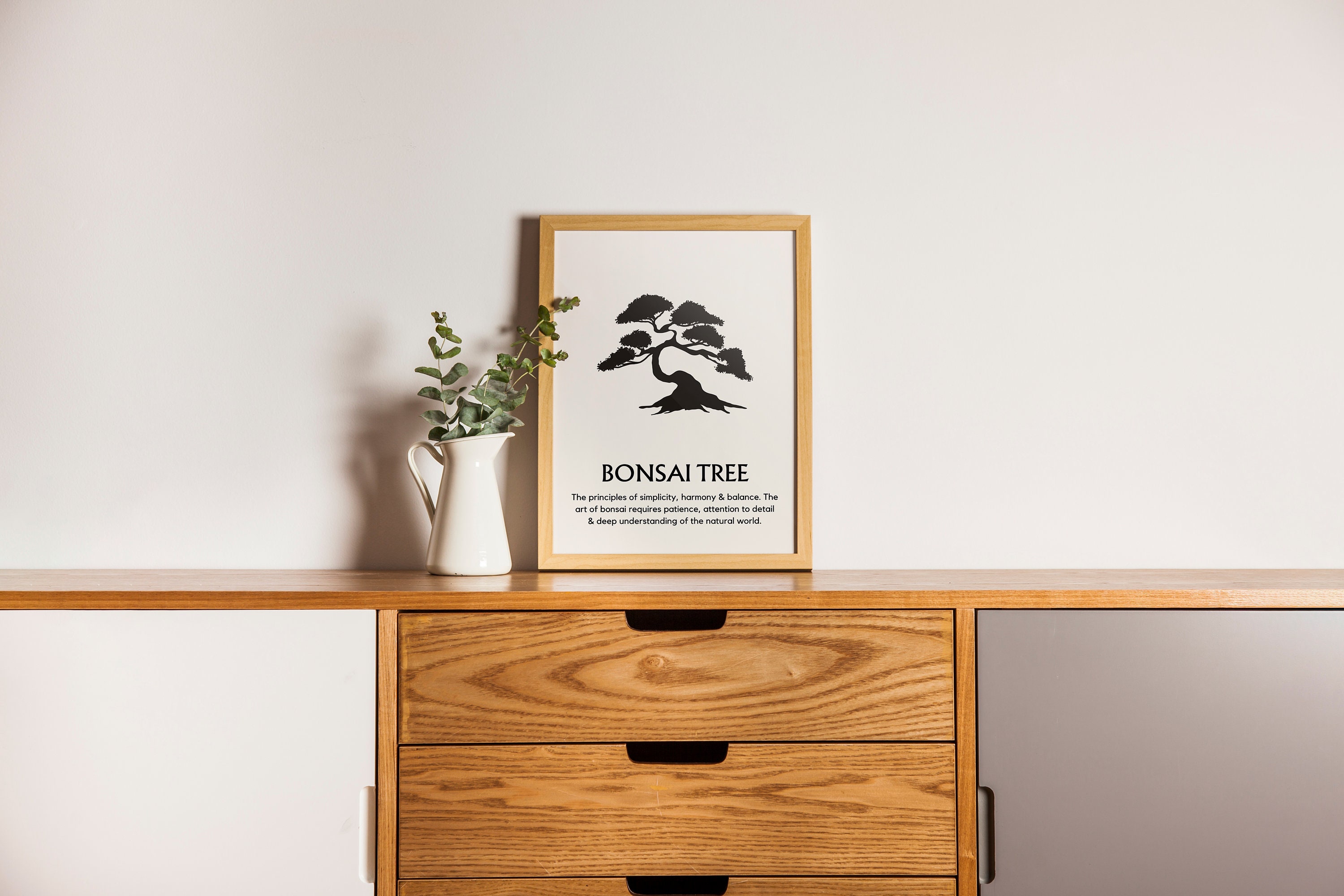 Bonsai Zen Wall Art printable Zen Symbol Digital Download Bonsai ...