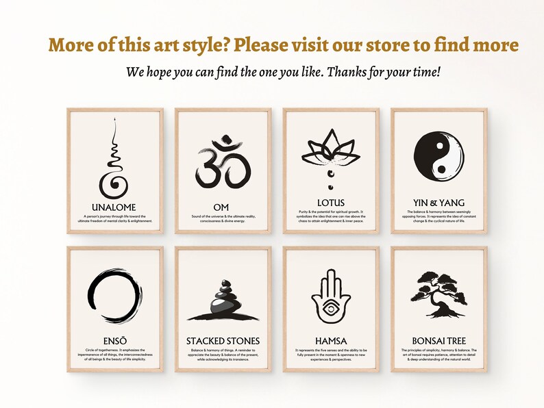 Bonsai Zen Wall Art printable Zen Symbol Digital Download Bonsai ...