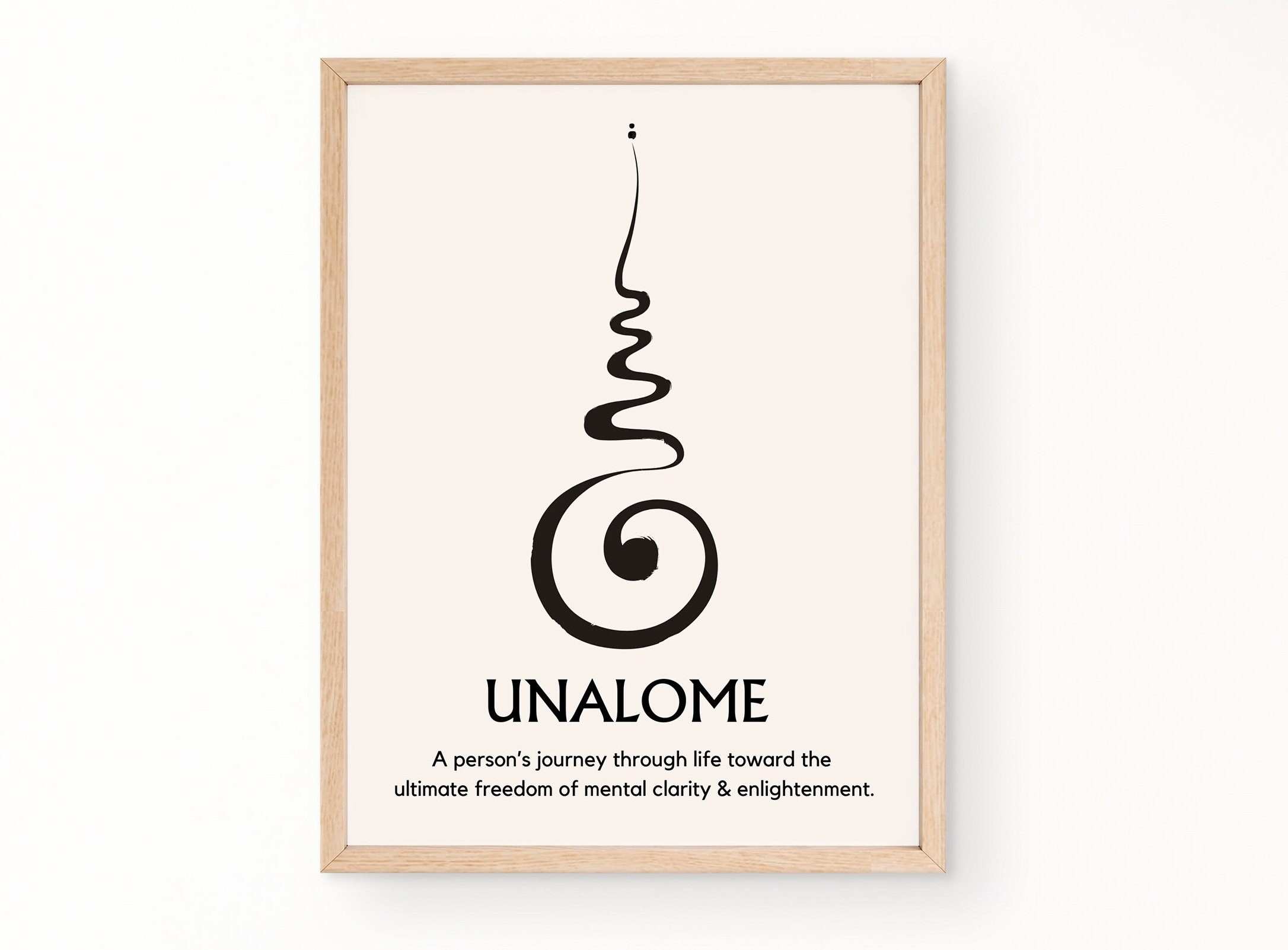 Unalome Zen Wall Art printable Zen Symbol Digital Download Unalome Meaning Print mindful Art ...