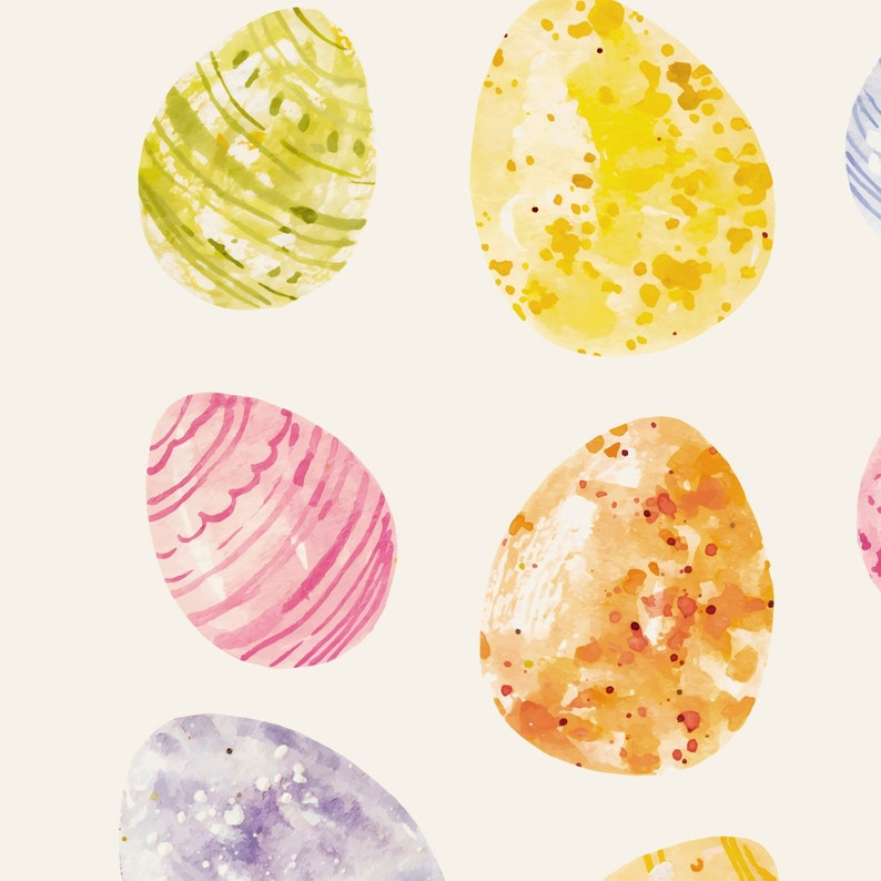 Digital Print Easter Eggs Playful Wall Art Colourful Easter Egg Wall ...