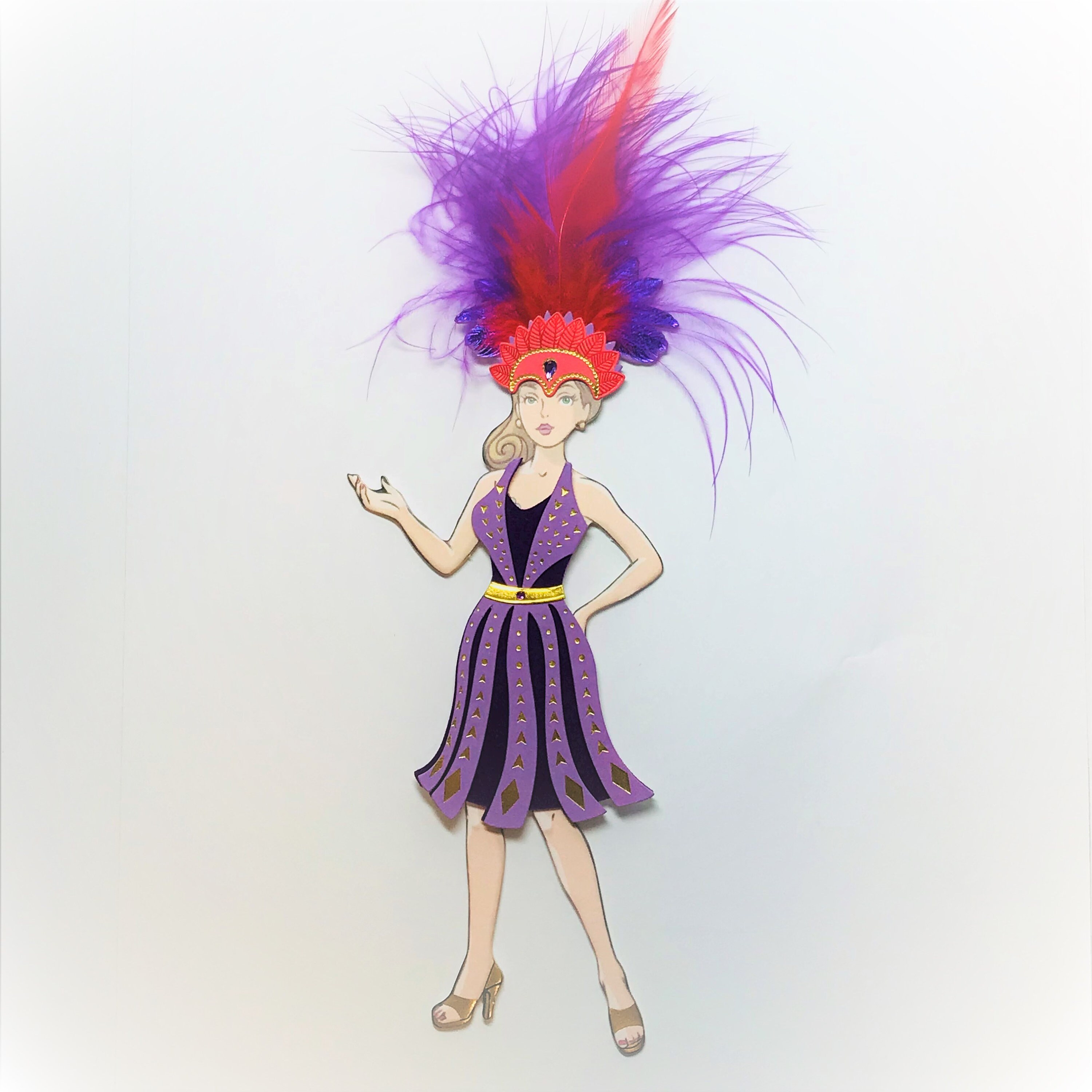 Miniature Dimensional Paper Doll Play Set. Includes Dolls, Doll Case ...