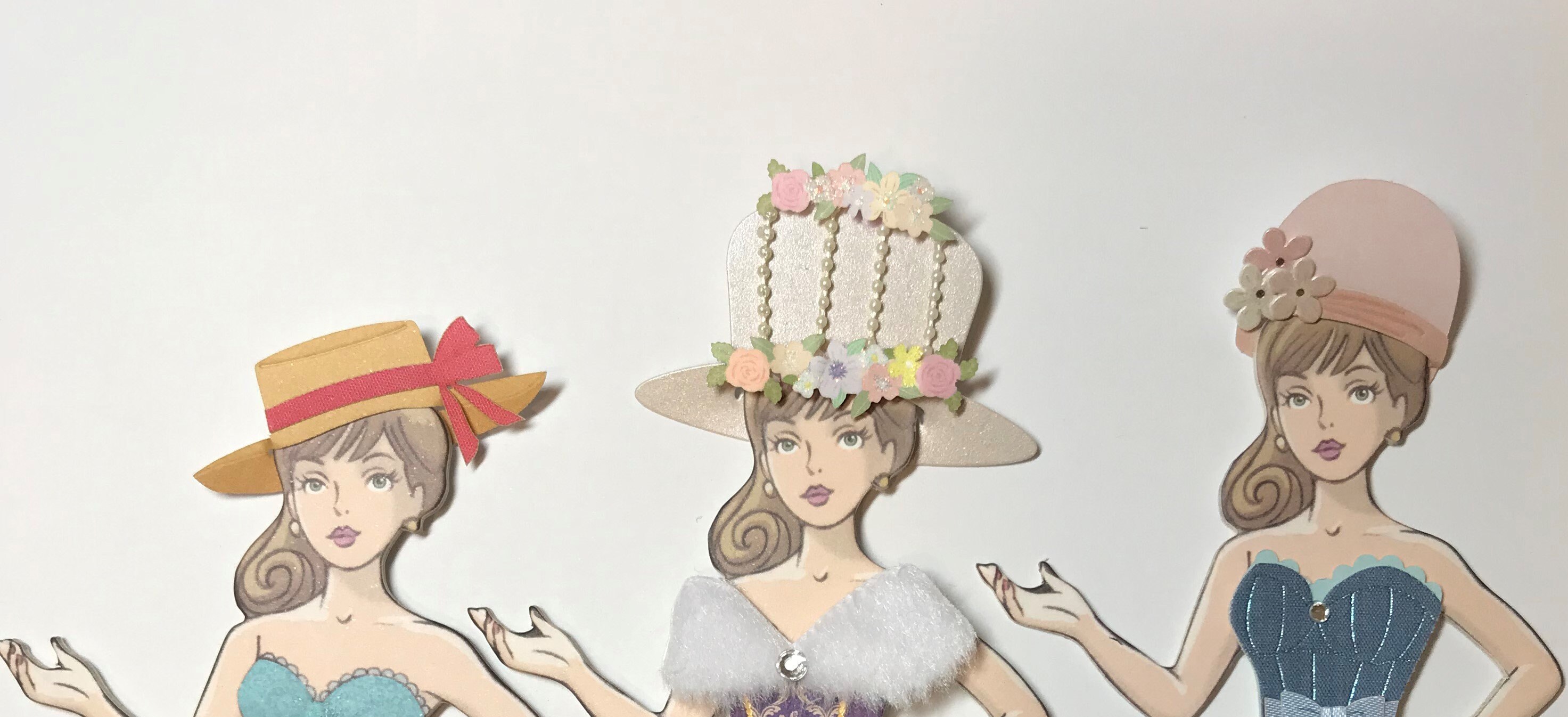 Miniature Dimensional Paper Doll Play Set. Includes Dolls, Doll Case ...