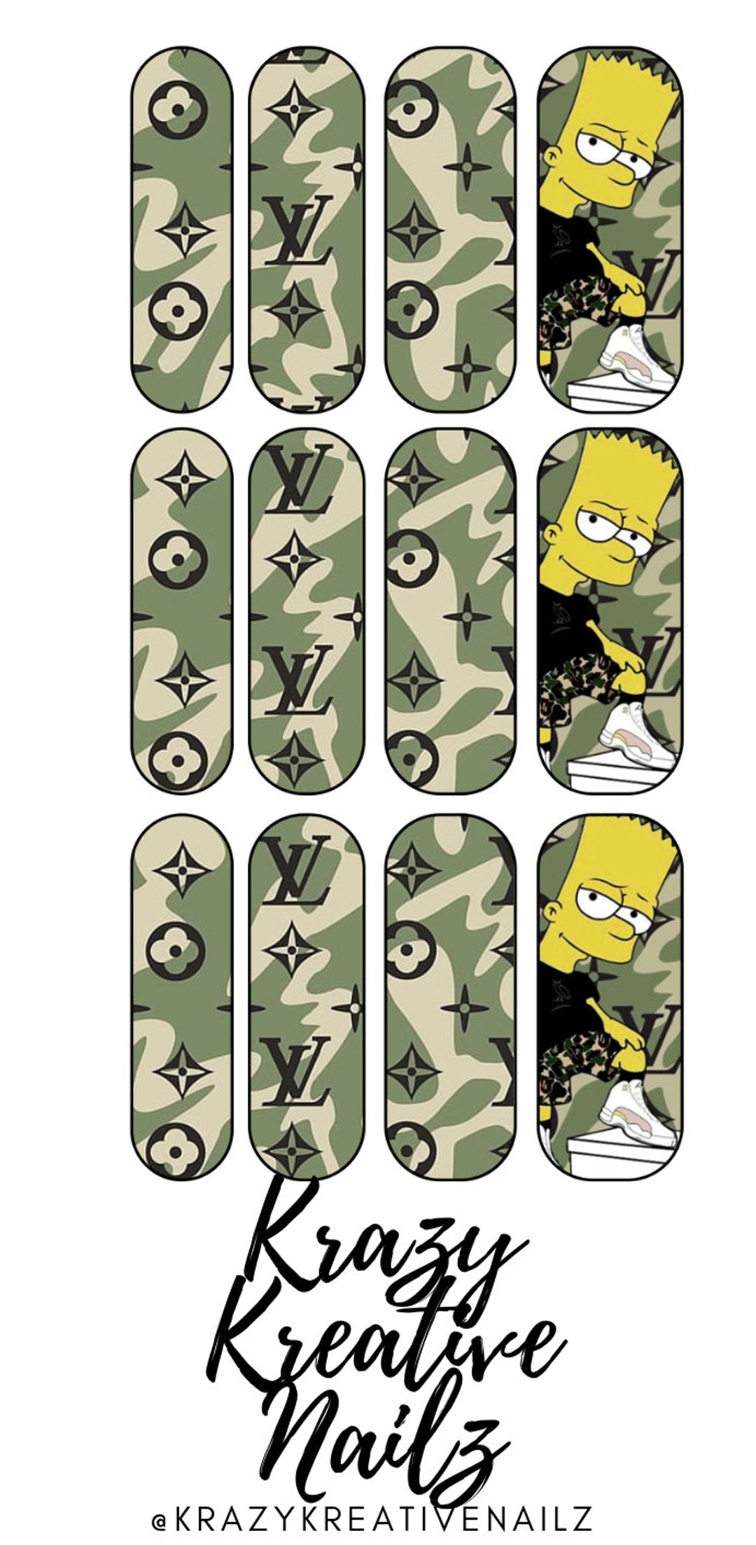 OHH BART!! Waterslide Nail Decals - Etsy