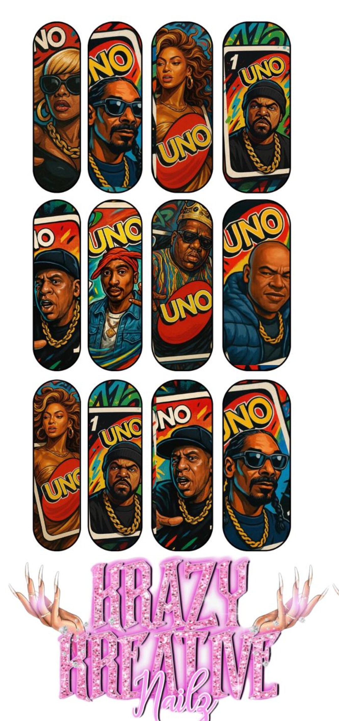 UNO Waterslide Nail Decals - Etsy