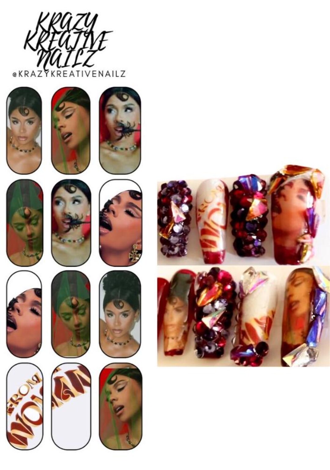 MARIAH THE SCIENTIST Waterslide Nail Decals - Etsy