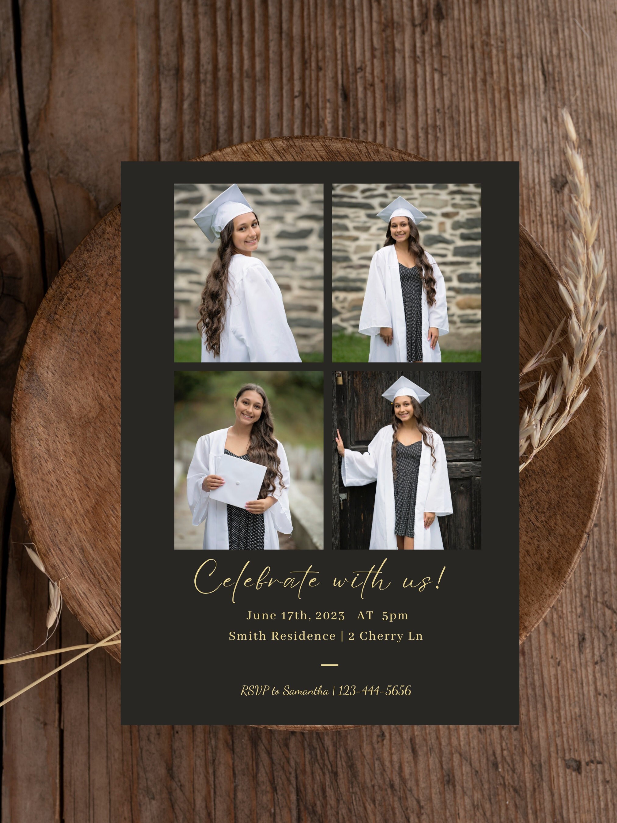 Graduation Announcement Graduation Invite Minimalist Editable Digital ...