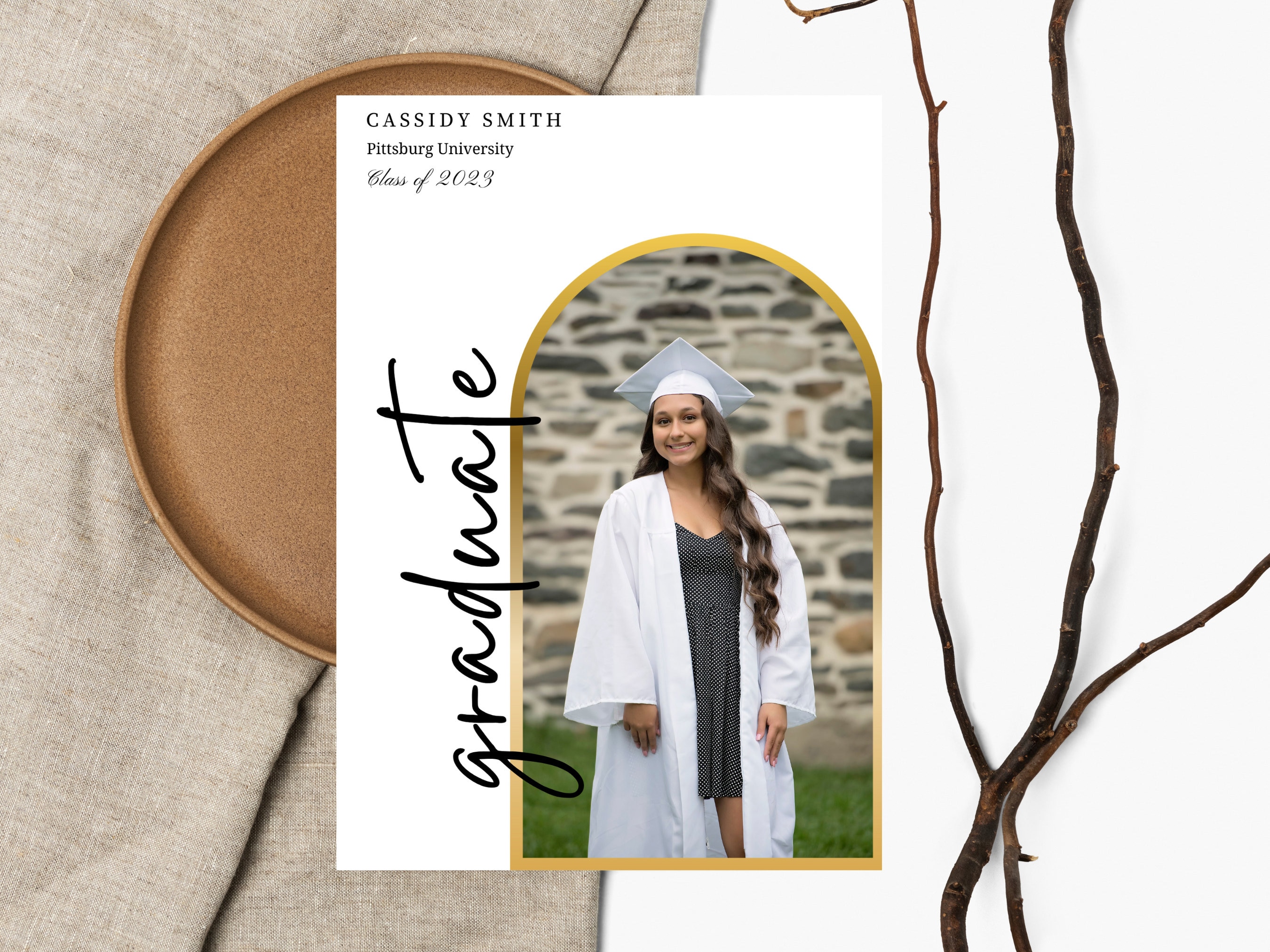 Graduation Announcement Graduation Invite Minimalist Editable Digital ...