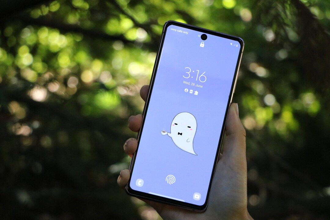 Cute Hand Drawn Phone Wallpaper - Coffee Ghost, Phone Background, Cute ...