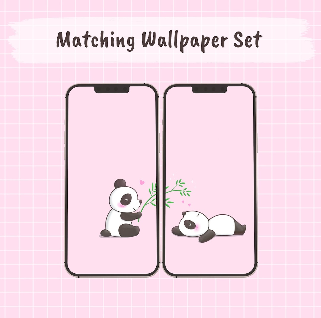 Cute Panda Matching Wallpaper | Couple Background | Samsung & iPhone - Etsy