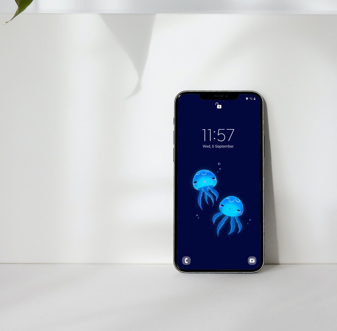 Cute Hand Drawn Jellyfish Phone Wallpaper | Sea Creatures | Blue ...