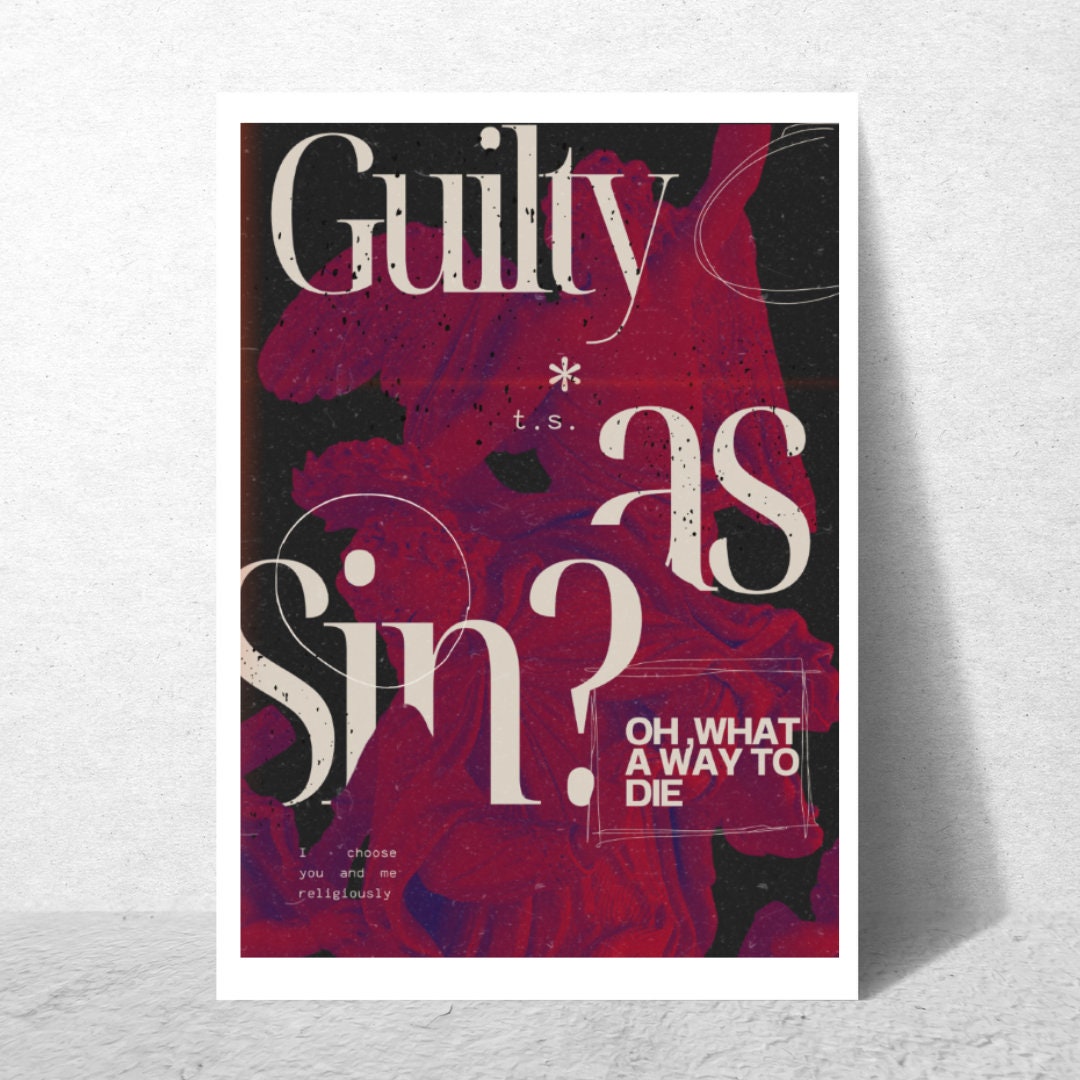 Guilty as Sin? | Guilty as Sin Heart Poster | TTPD Poster | Digital Download | Wall Print ...