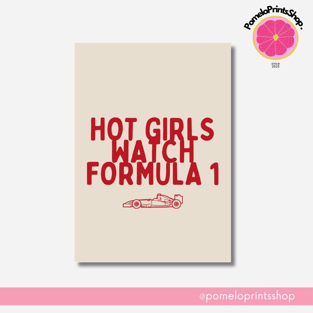 Formula 1 Poster: Hot Girls Watch F1, Sports Wall Art (digital Download ...
