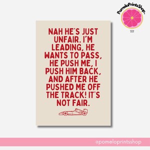 F1 Verstappen Leclerc Quote Poster: Formula 1 Wall Art (digital ...