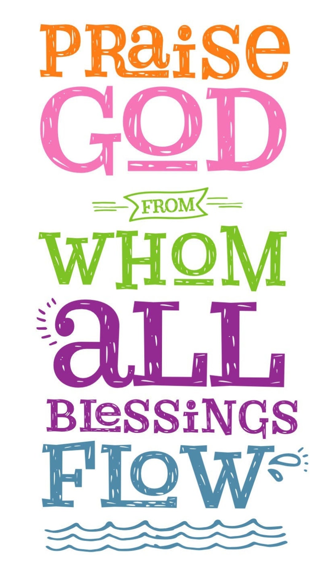 Praise God From Whom All Blessing Flow - Etsy