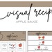 Applesauce Visual Recipe Card, Cooking for Kids, Cook With Mom, Special ...