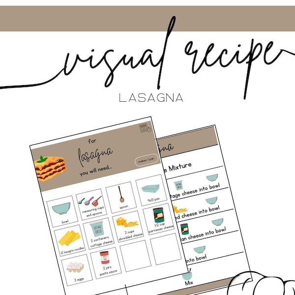Lasagna Recipe - Etsy