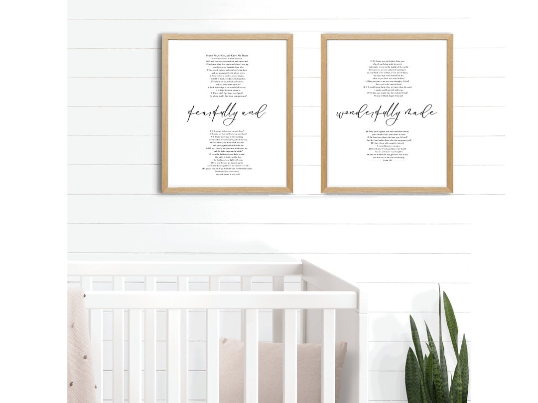 Fearfully and Wonderfully Made Print, Psalm 139, Neutral Wall Art ...