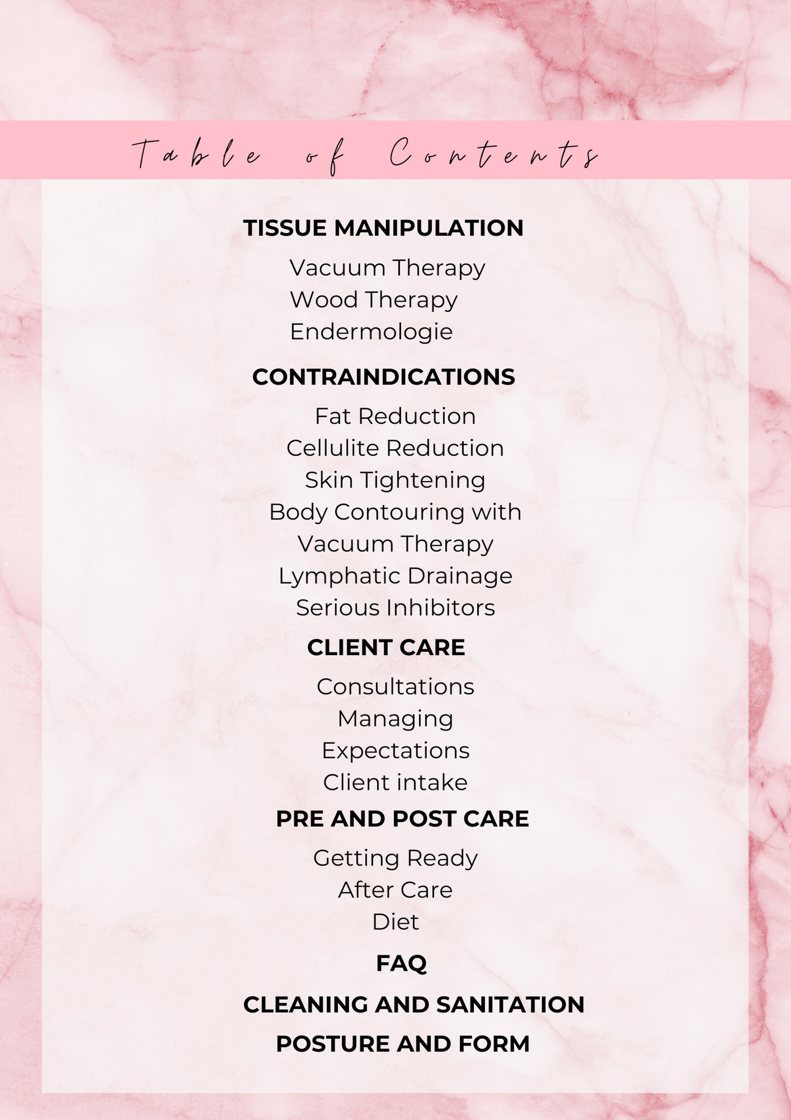 Editable Body Contouring Manual - Etsy