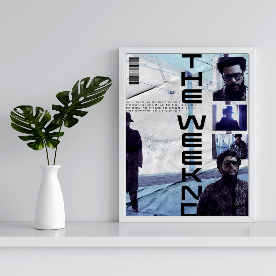 Buy The Weeknd Aesthetic Graphic Design Poster, the Weeknd Room Decor ...