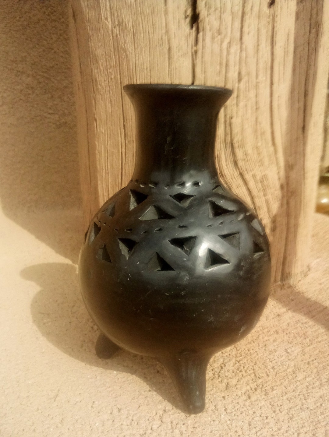 Vintage Dona Rosa Barro Negro Oaxaca Handmade Pottery Footed Vase ...