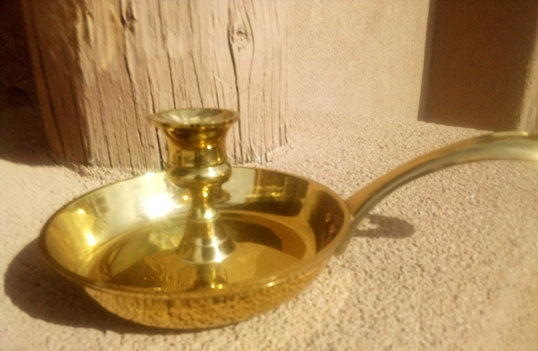 Brass Candlestick Carolina Frying Pan Vintage - Etsy