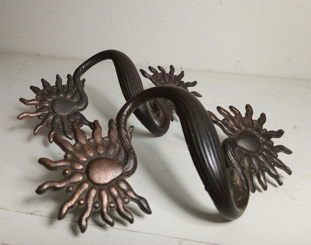 Vintage Rustic Western Sun Drawer Pulls Set of 2 Copper - Etsy