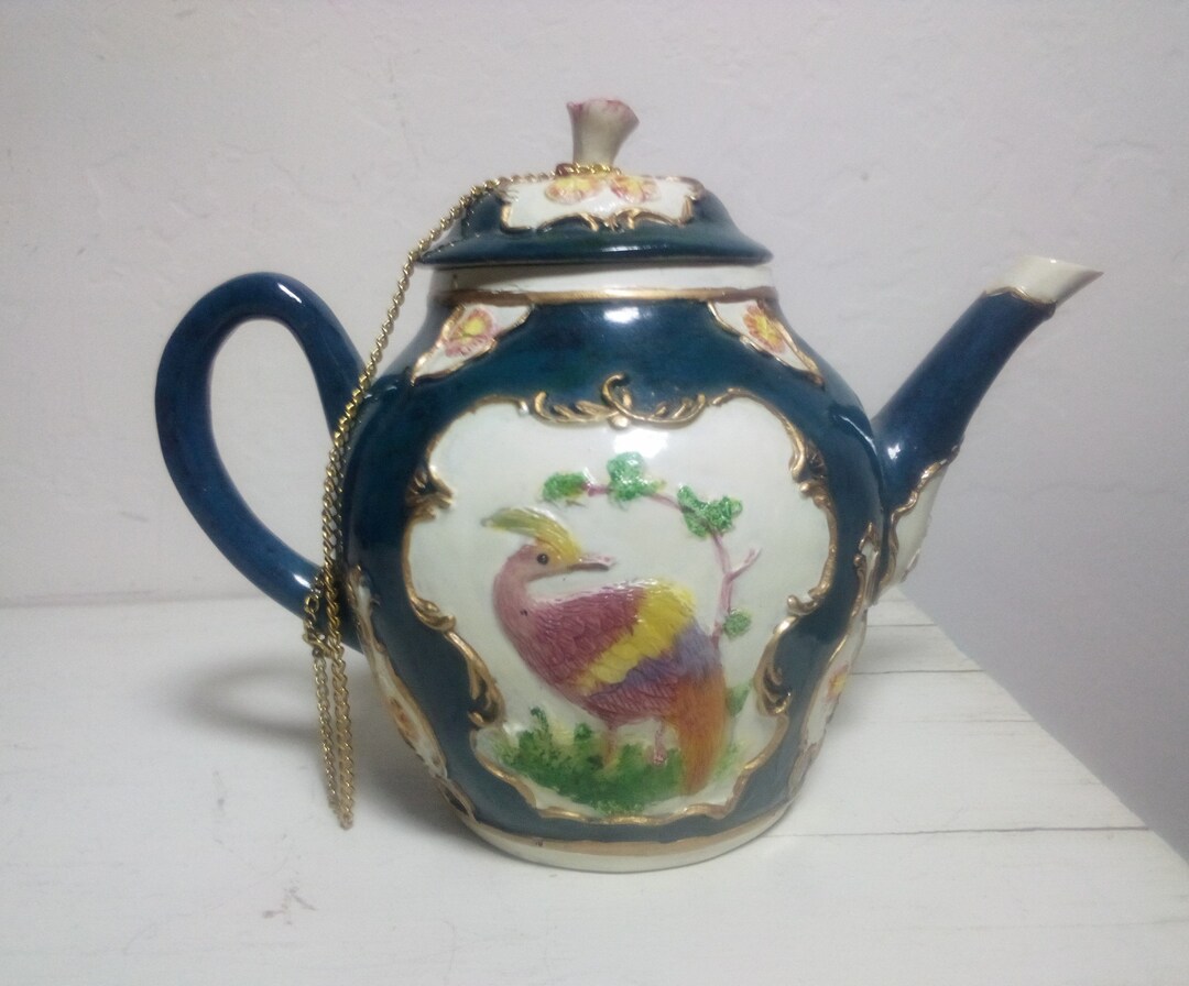 Miniature Cloisonne Teapot Pheasant Vintage - Etsy