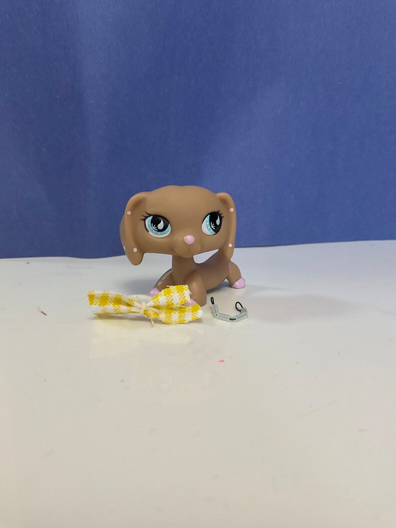 Set of 2 Handmade Items-necklace and Bow for Littlest Pet Shop LPS Not ...