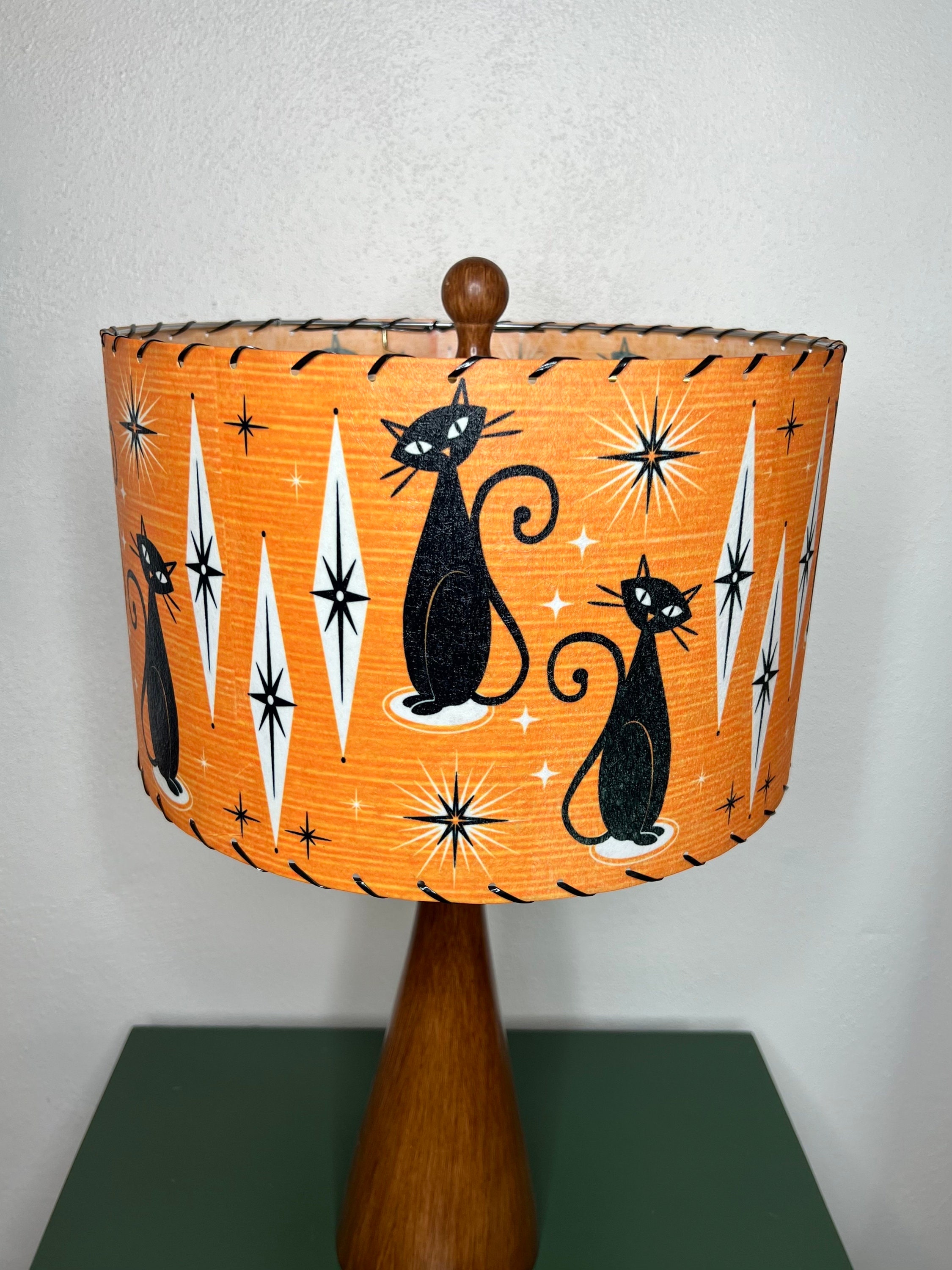 Mid Century Vintage Style Fiberglass Lamp Shade Kitty Cat - Etsy