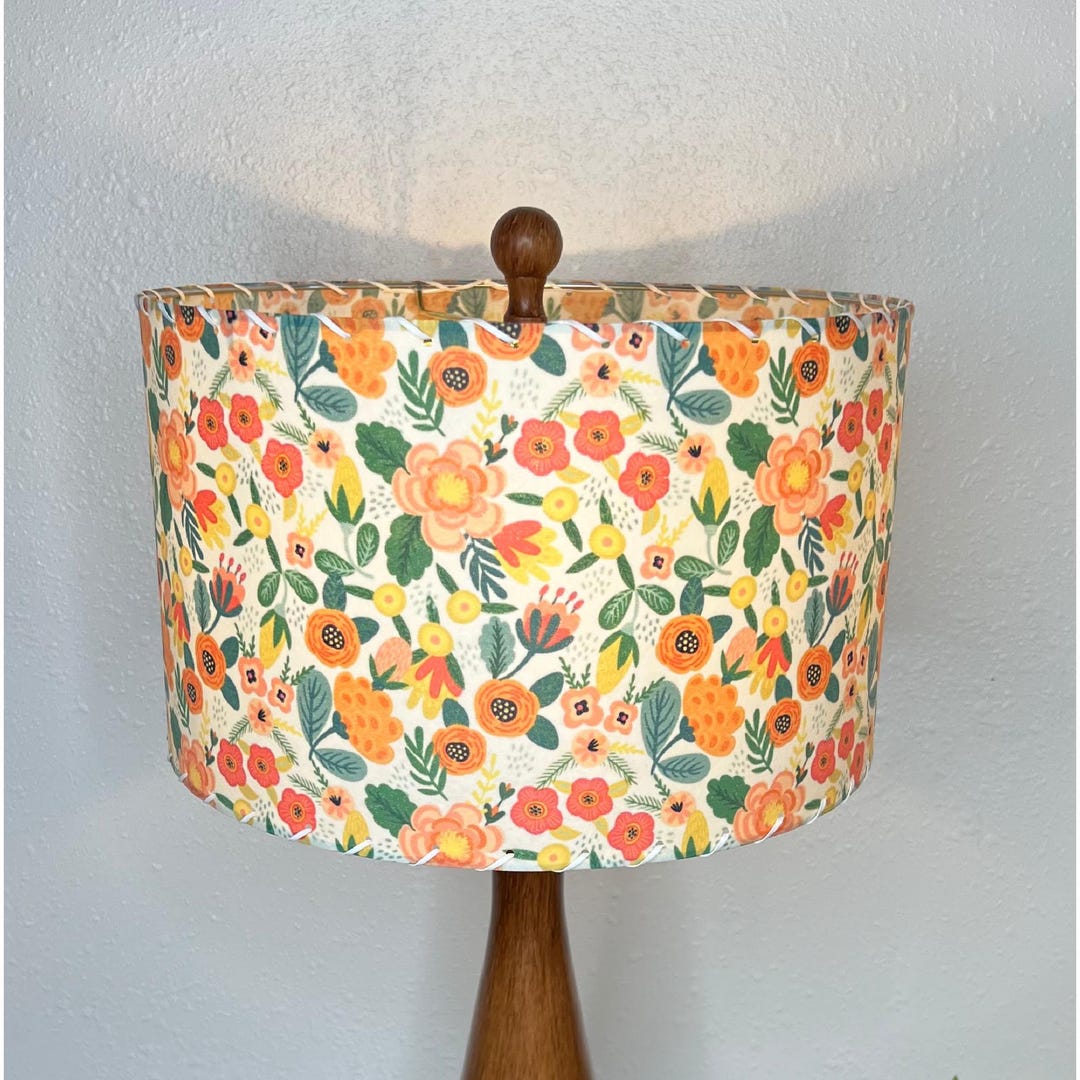 Handmade Fiberglass Lamp Shade - Mid Century Modern Vintage Bohemian ...