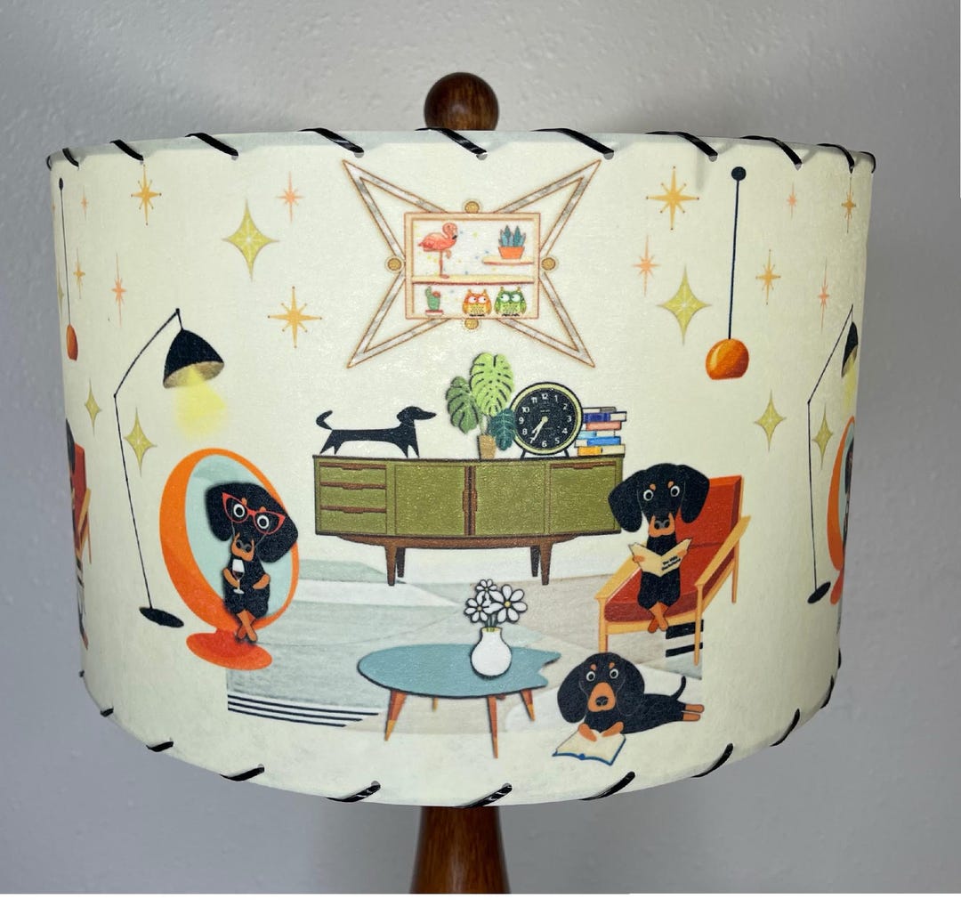 Fiberglass Lamp Shade - Mid Century Modern Lampshade - Handmade MCM ...