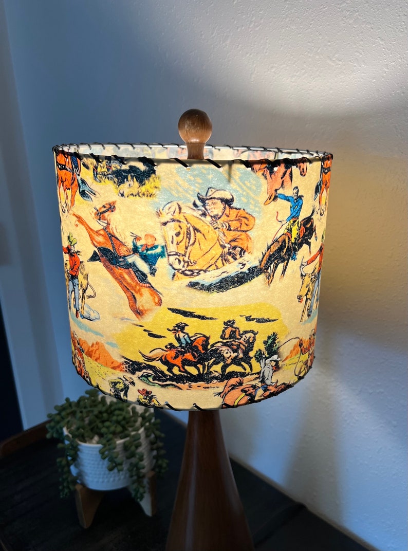 Fiberglass Lamp Shade - Mid Century Modern Lampshade - Handmade Boho ...