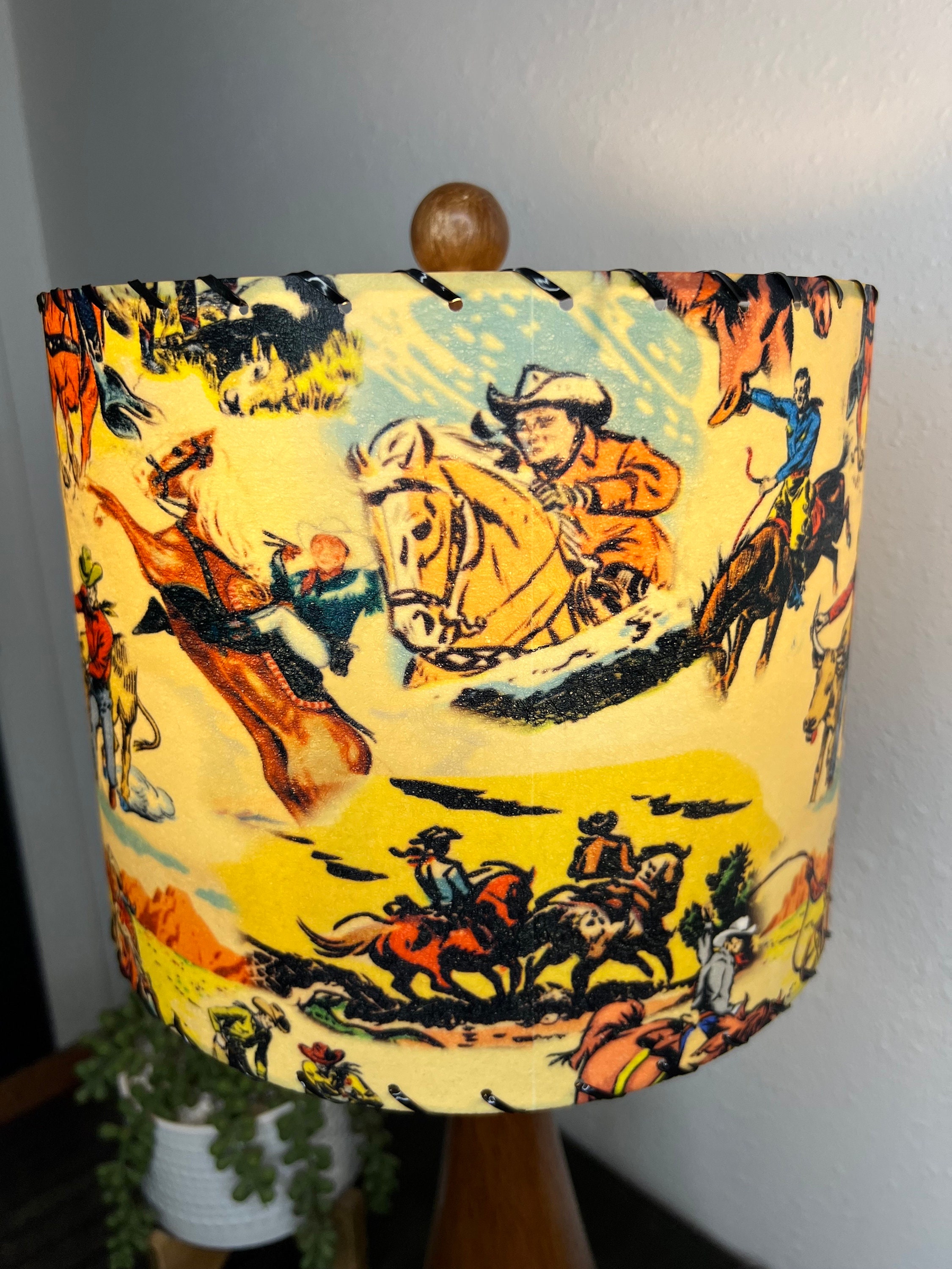 Fiberglass Lamp Shade - Mid Century Modern Lampshade - Handmade Boho ...