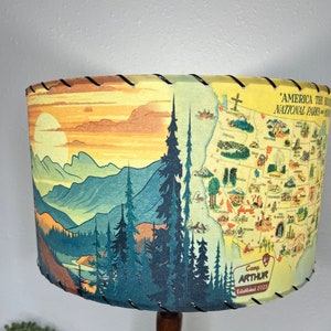 Fiberglass Lamp Shade - Mid Century Modern Lampshade - Handmade Atomic ...