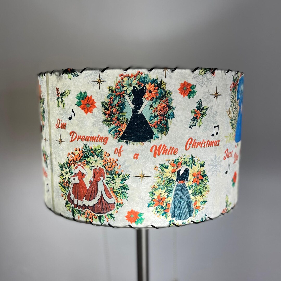 Handmade Fiberglass Lamp Shade - Mid Century Modern White Christmas ...
