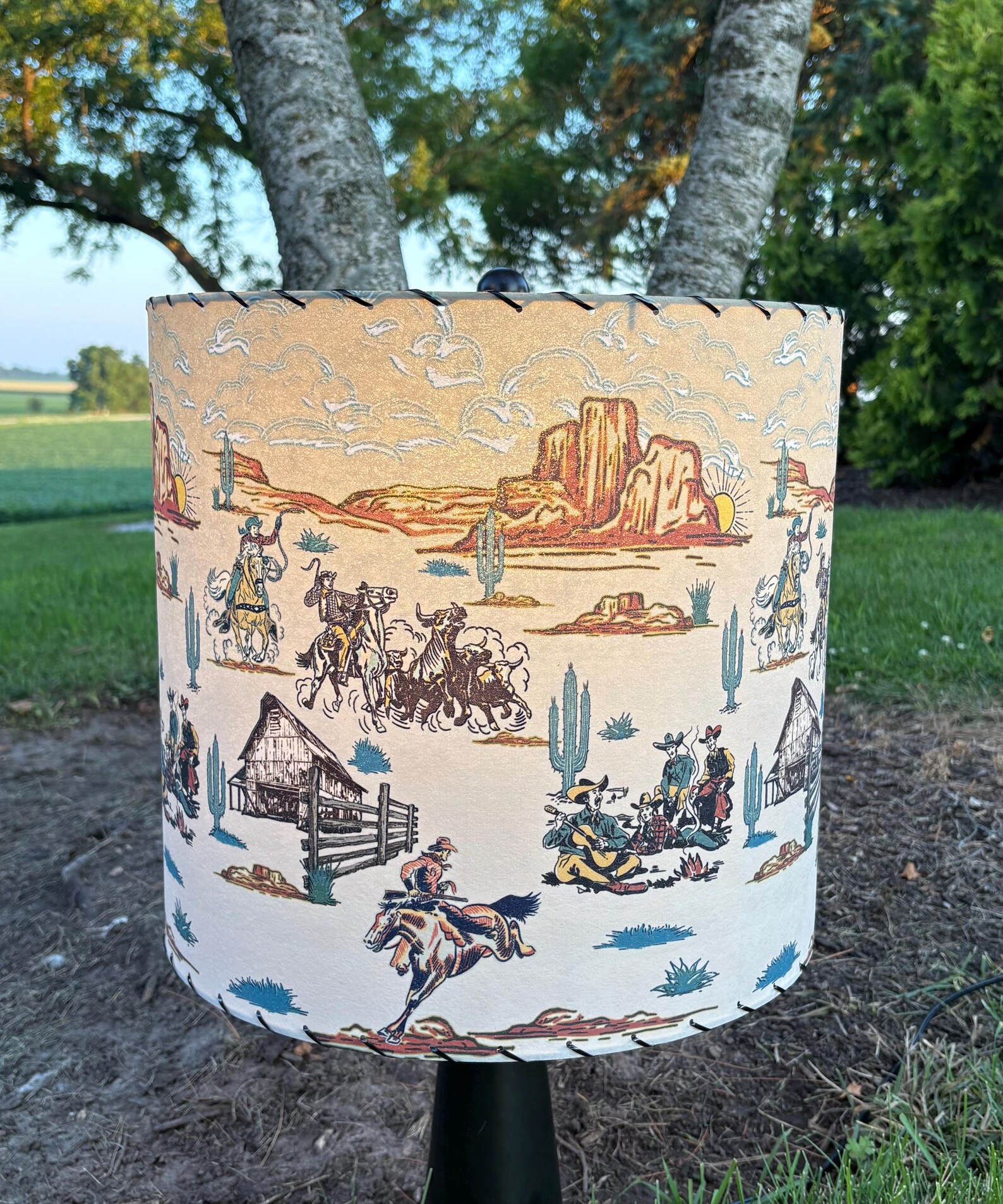 Fiberglass Lamp Shade - Mid Century Modern Lampshade - Handmade MCM ...