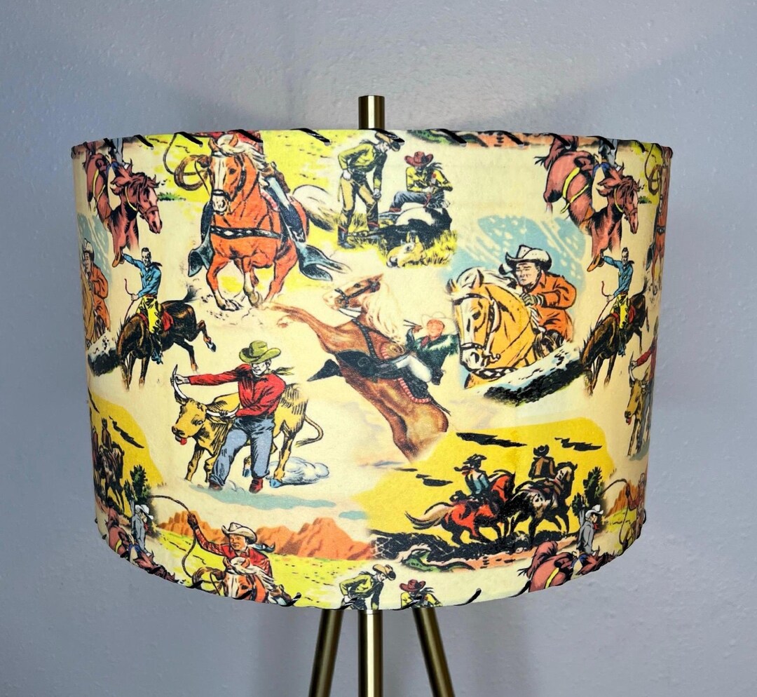 Fiberglass Lamp Shade - Mid Century Modern Lampshade - Handmade Atomic ...
