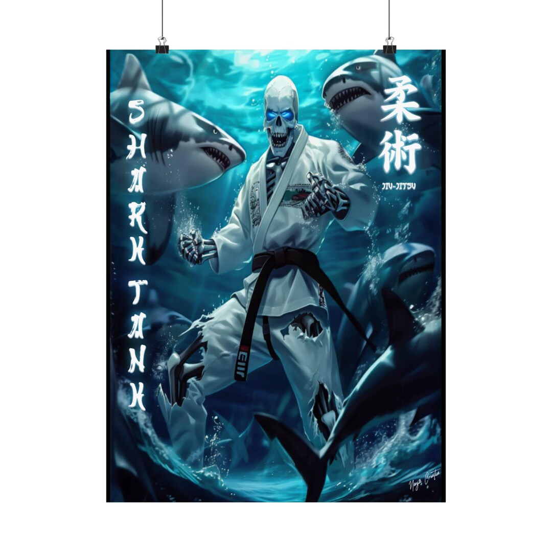 Jiu Jitsu Poster Shark Tank Jiu-jitsu Poster 18x24 Intense Martial Arts ...