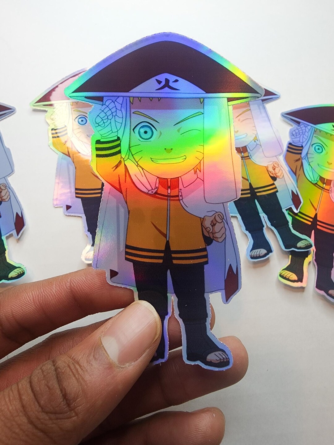 Hokage Naruto Holographic Sticker Hokage Naruto With Hat Naruto Anime ...