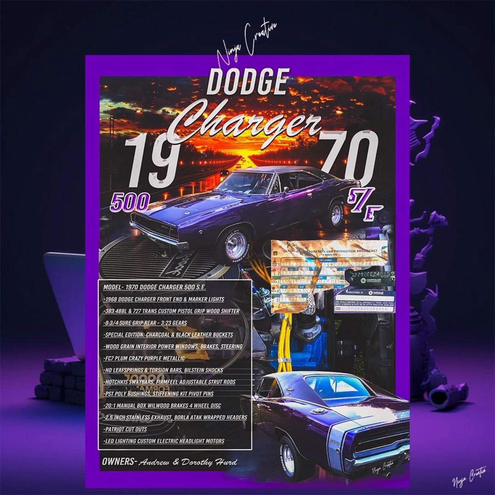 Custom Car Show Board Car Board Design/ 24x36 Car Show Board/ Custom ...