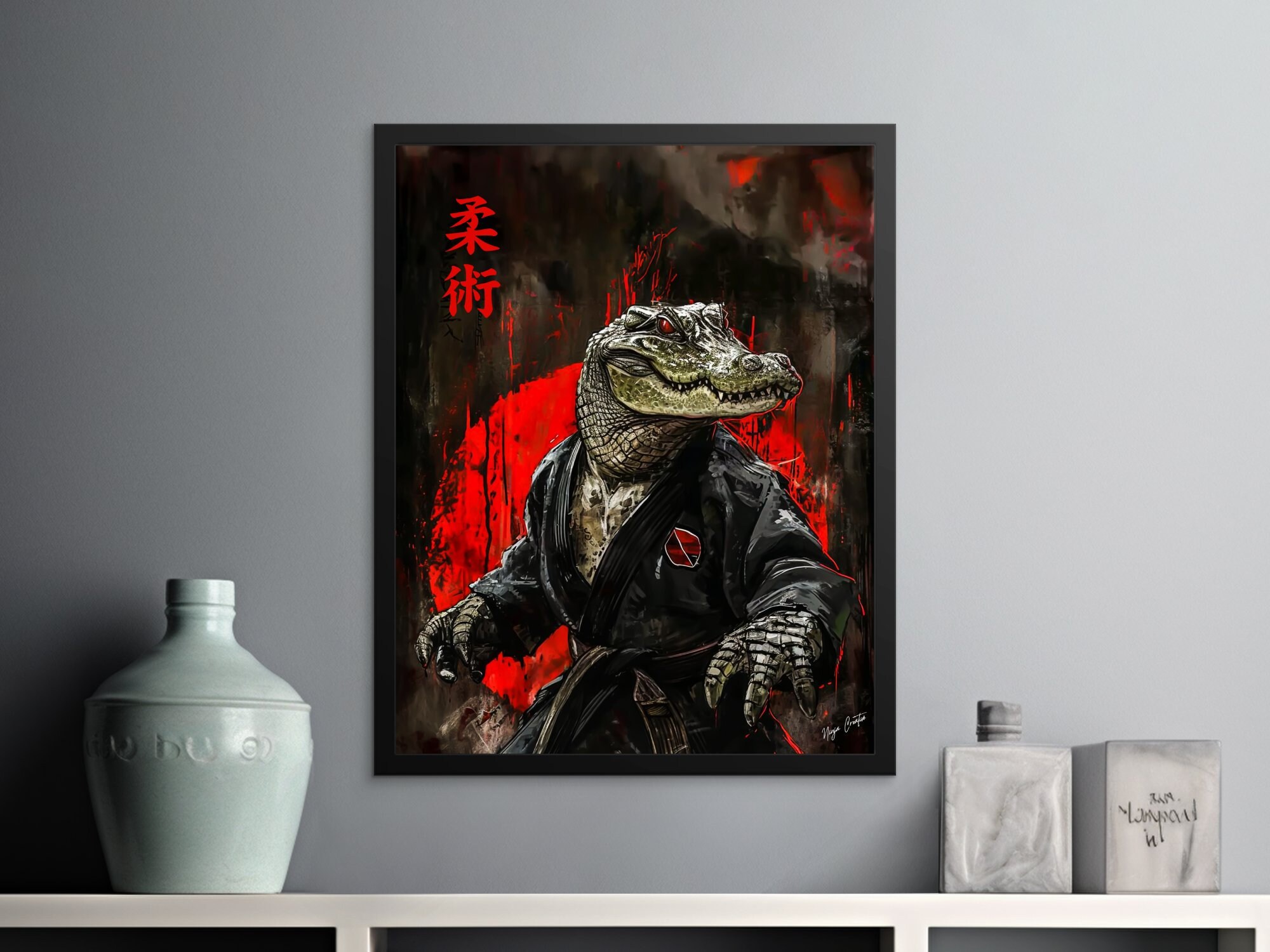 Alligator Jiu Jitsu Poster -jiu Jitsu Poster Print/ Gator Martial Arts ...