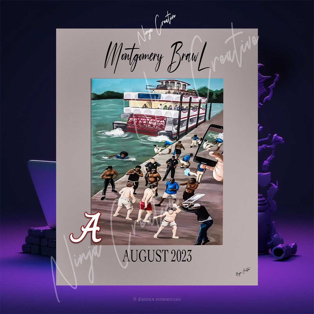 Montgomery Brawl/ Montgomery Brawl Poster/alabama Brawl/ Digital Poster ...